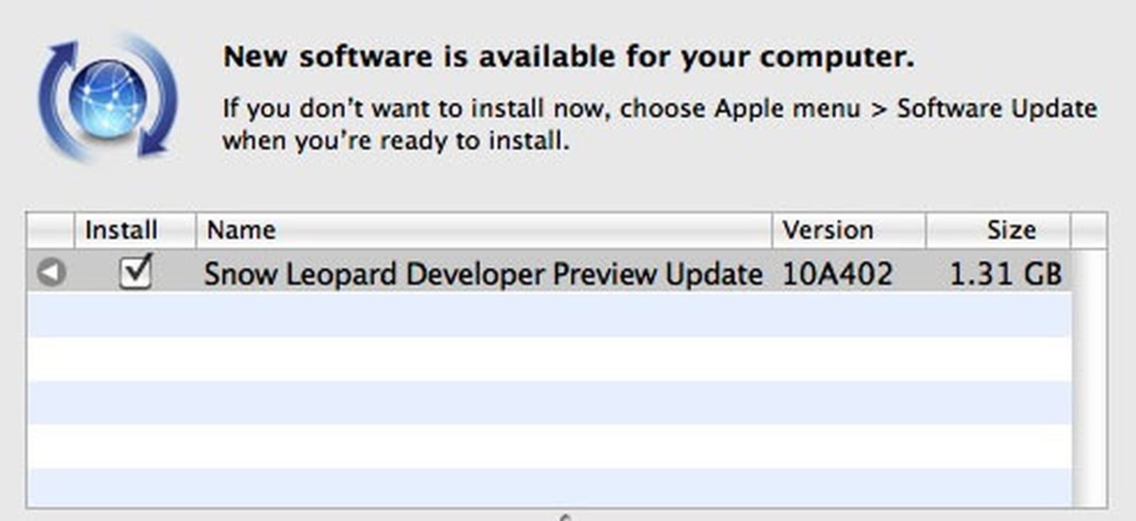 Apple Pushes Snow Leopard Build 10A402 to Developers - MacRumors