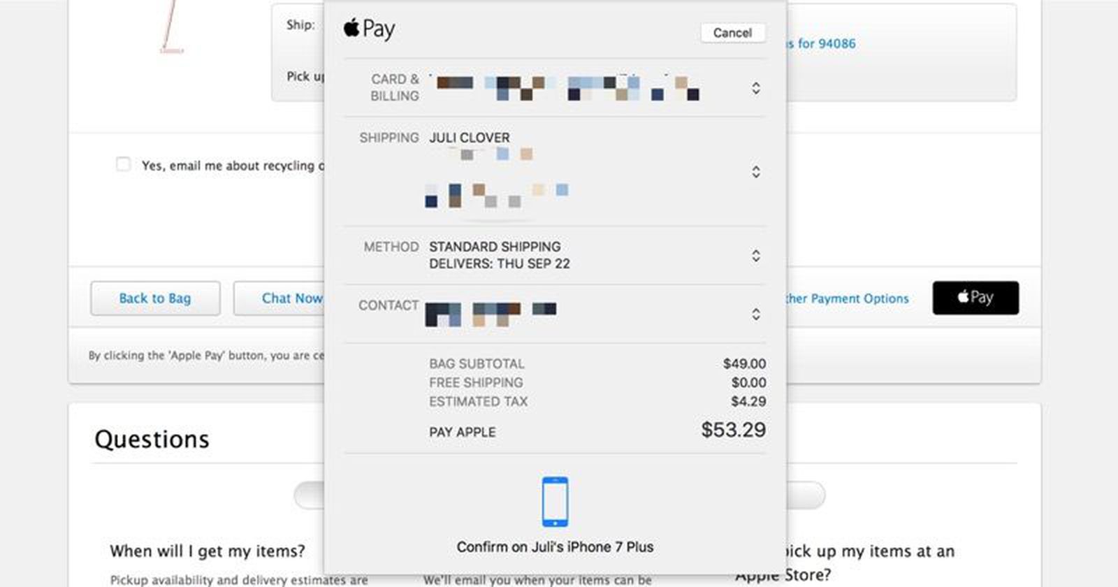 macOS Sierra: How to Use Apple Pay on the Web - MacRumors