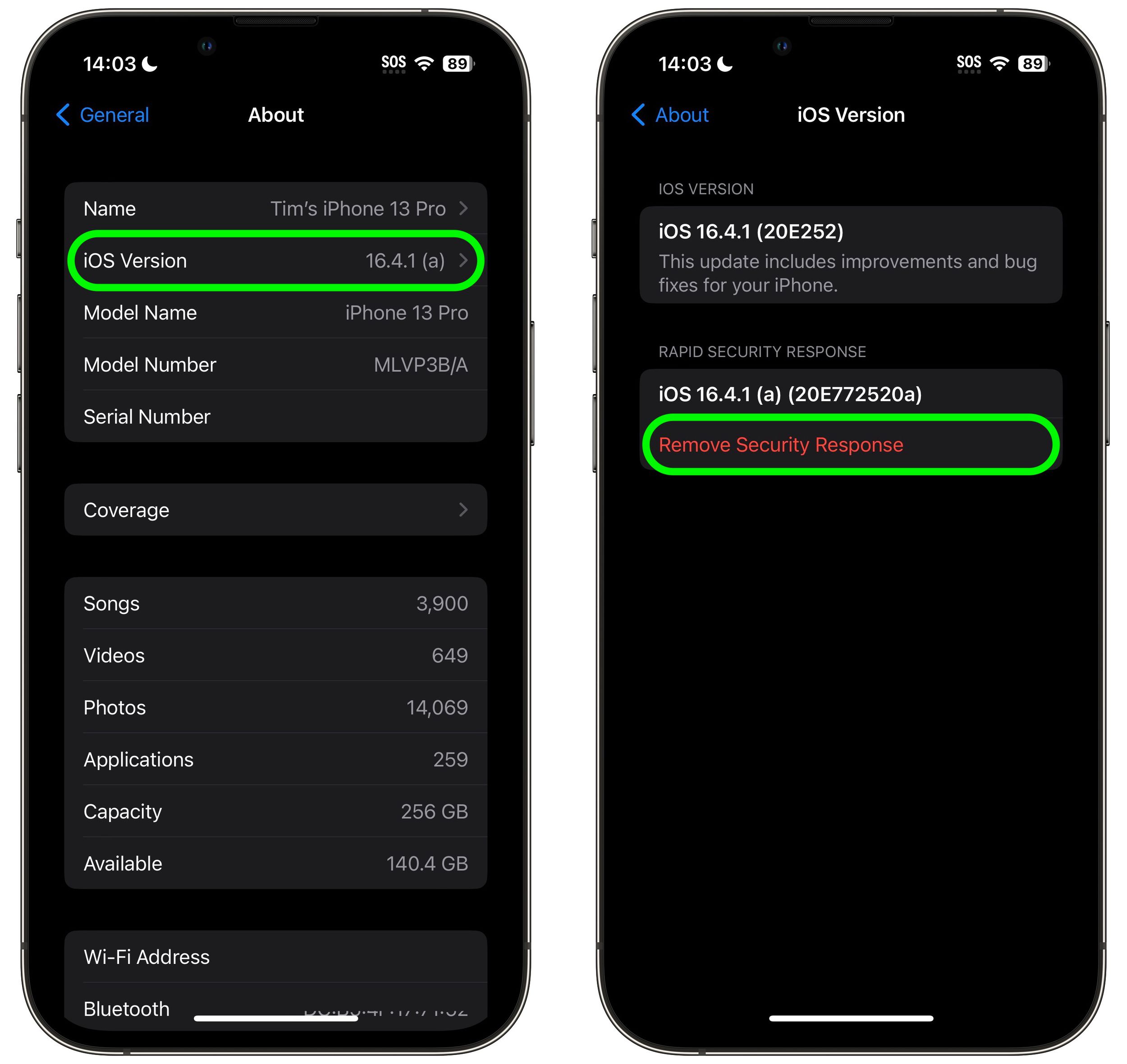 How to Remove Rapid Security Response Software Updates on iPhone and ...
