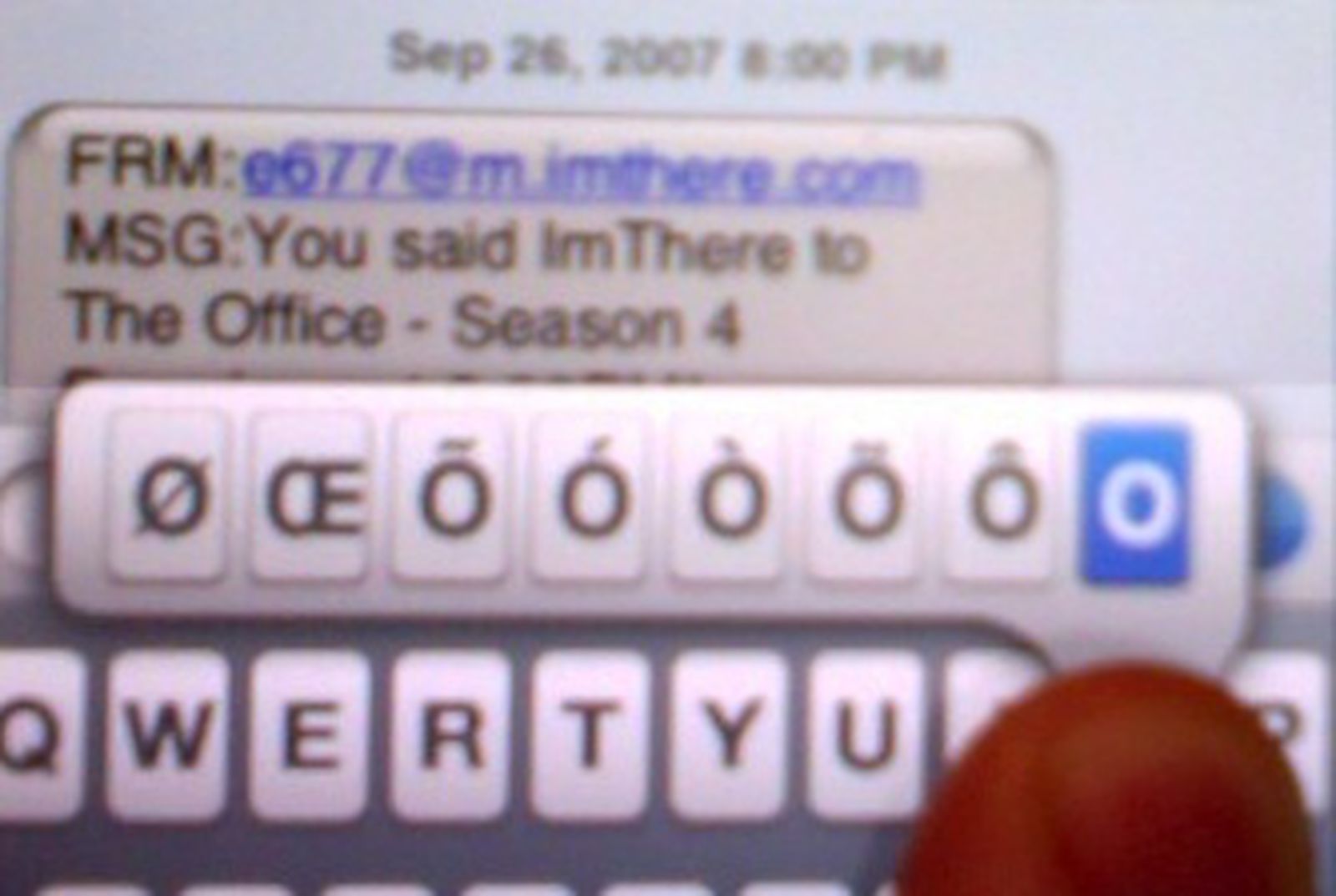 Using Special Characters on the iPhone Keyboard (1.1.1) - MacRumors