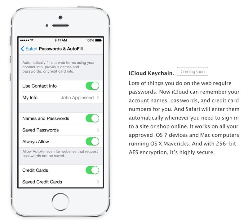 iCloud Keychain Removed in iOS 7 GM - MacRumors