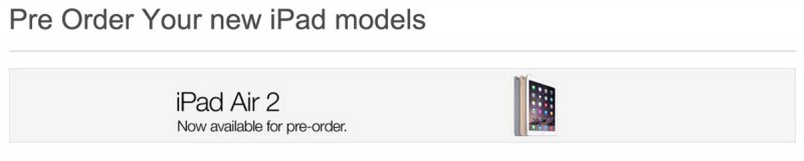 Staples Begins Accepting iPad Air 2, iPad Mini 3 Pre-Orders - MacRumors