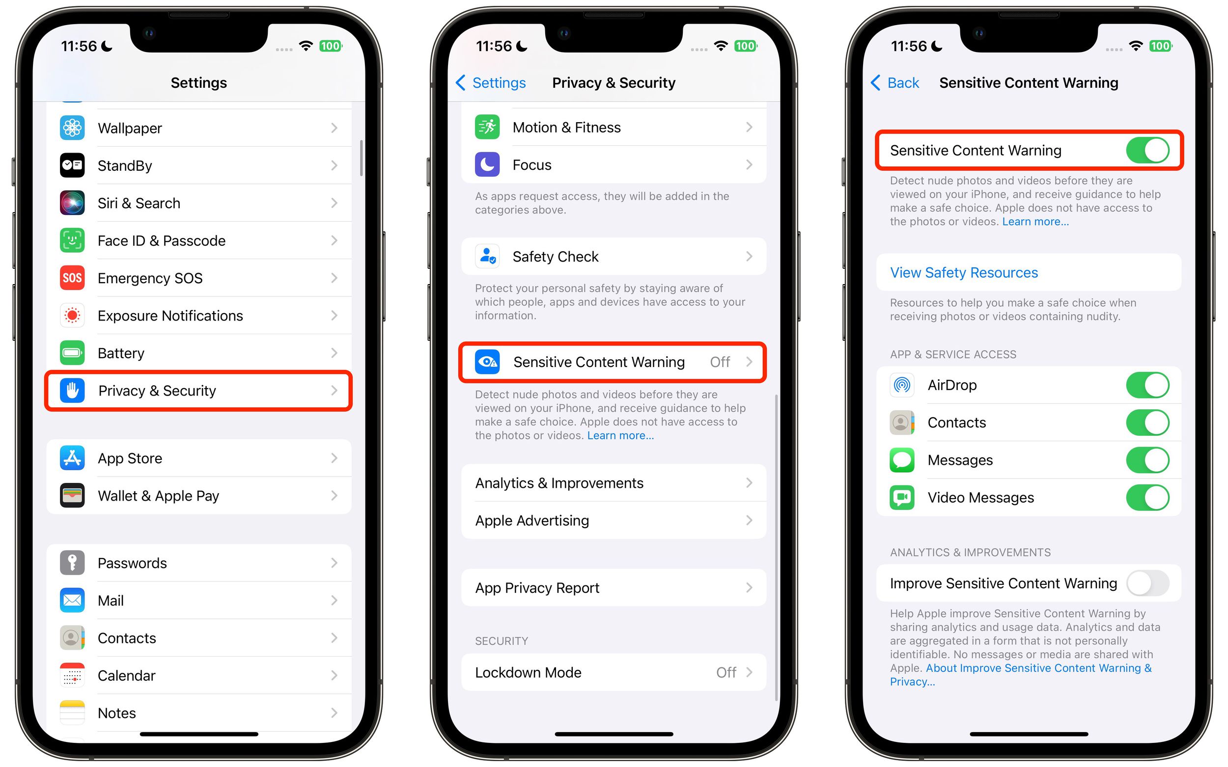 iOS 17: How to Enable Sensitive Content Warnings - MacRumors