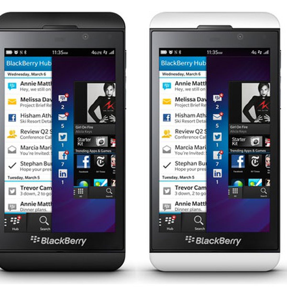 Blackberry Q10 And Z10 Comparison
