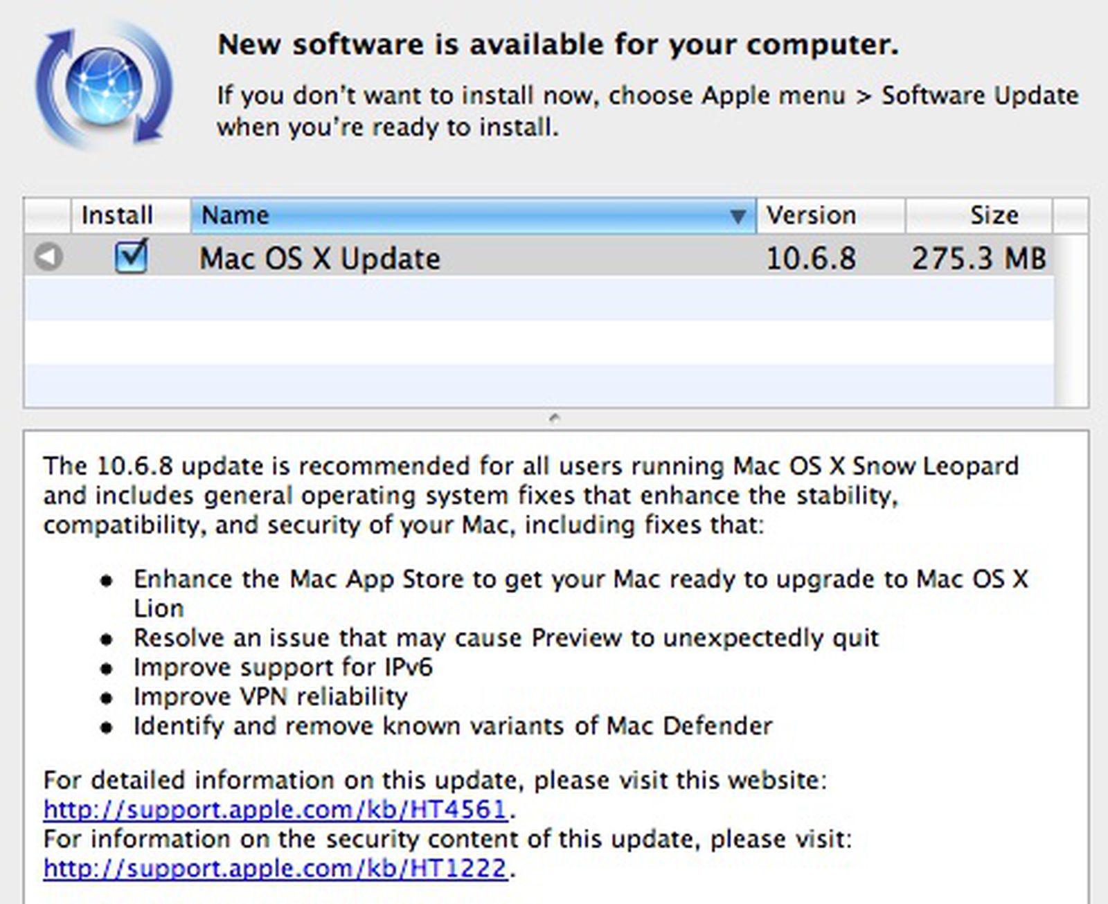 Apple Releases Mac OS X 10.6.8 Ahead of Lion Debut - MacRumors