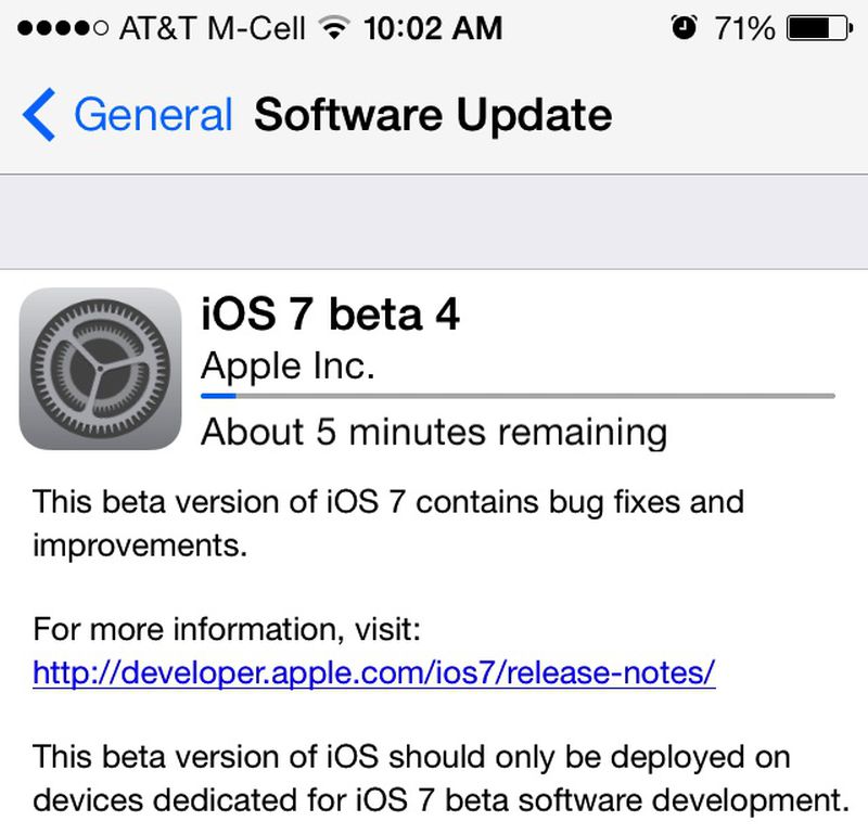 Apple Seeds iOS 7 Beta 4 to Developers - MacRumors