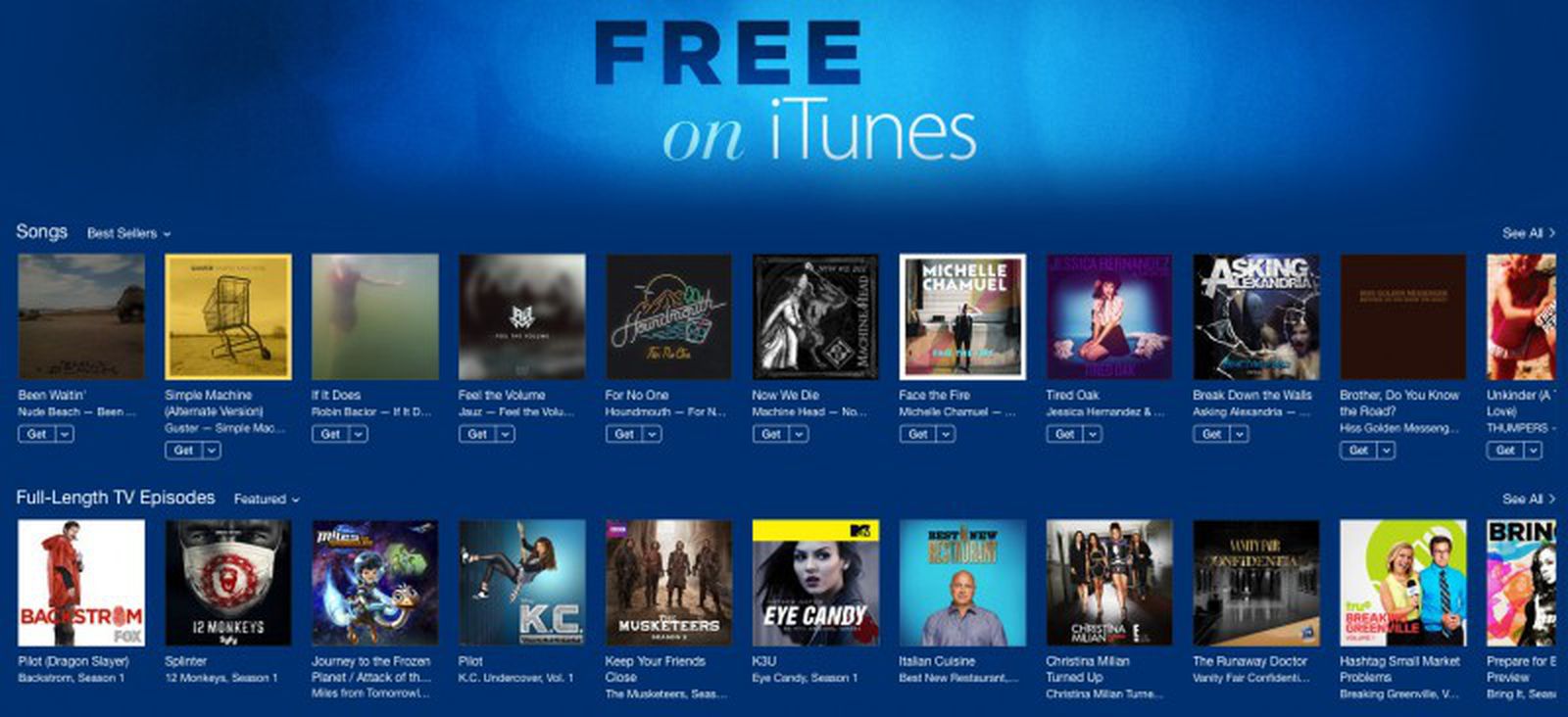 Apple Launches 'Free on iTunes' Section With Free TV and Music ...