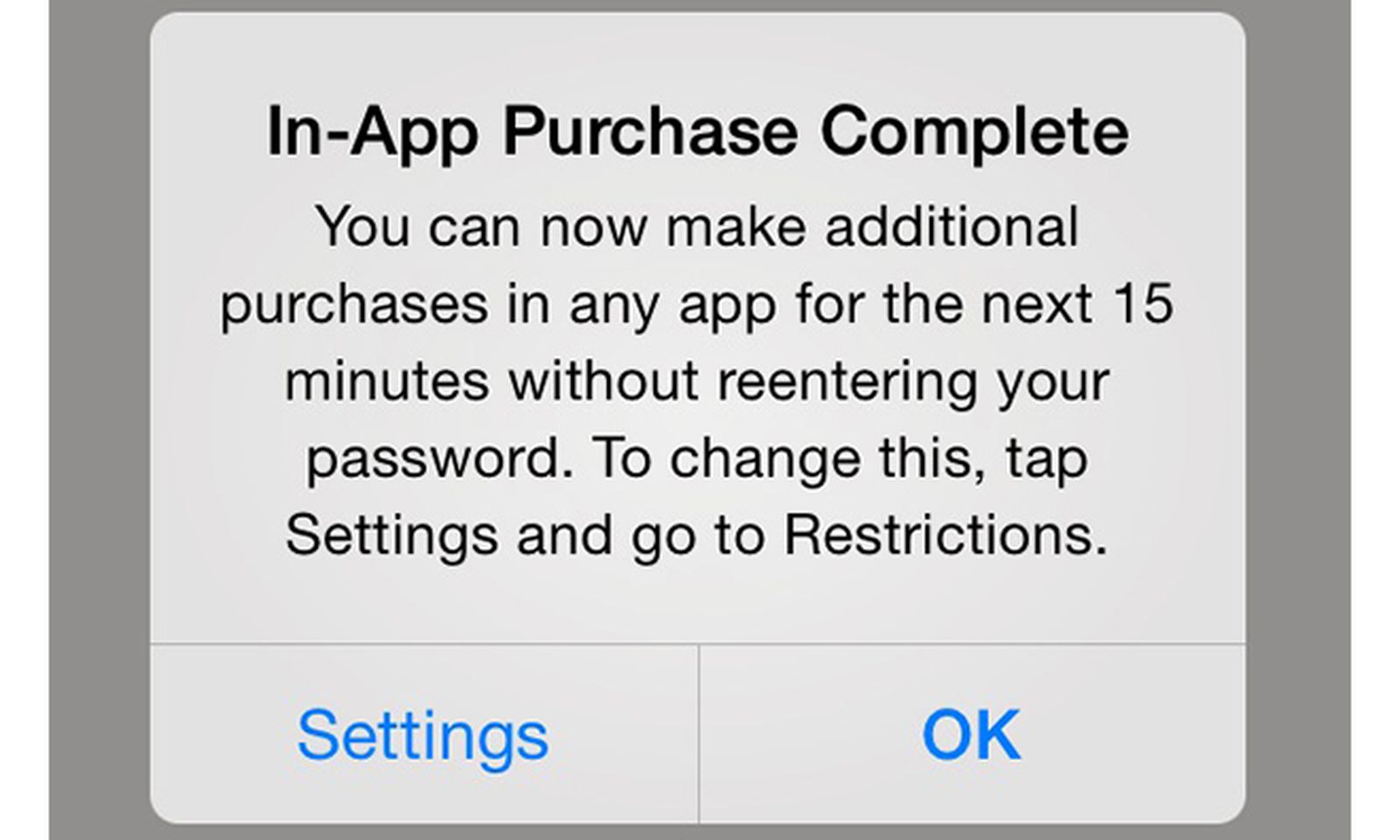 iOS 7.1 Includes Warning Message About 15-Minute In-App Purchase Window ...