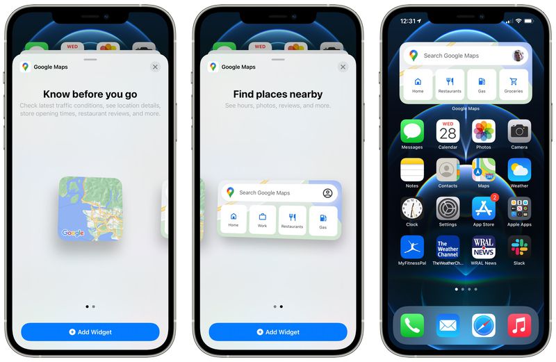 Google Maps Gains Home Screen Widgets on iPhone - MacRumors
