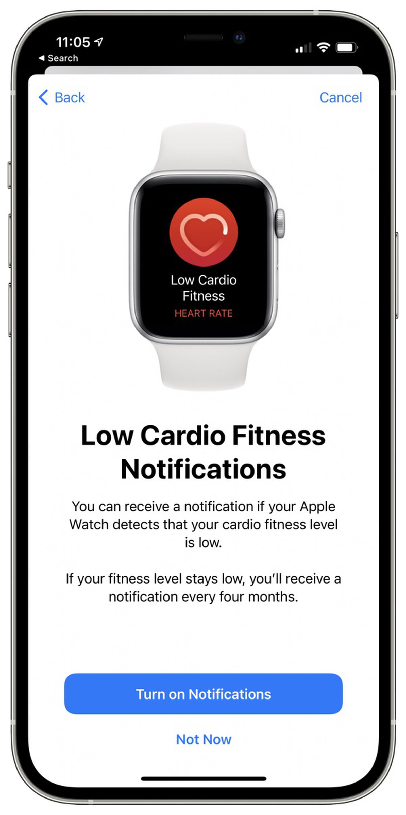 How to Set Up Cardio Fitness Levels in watchOS 7.2 and iOS 14.3 - MacRumors