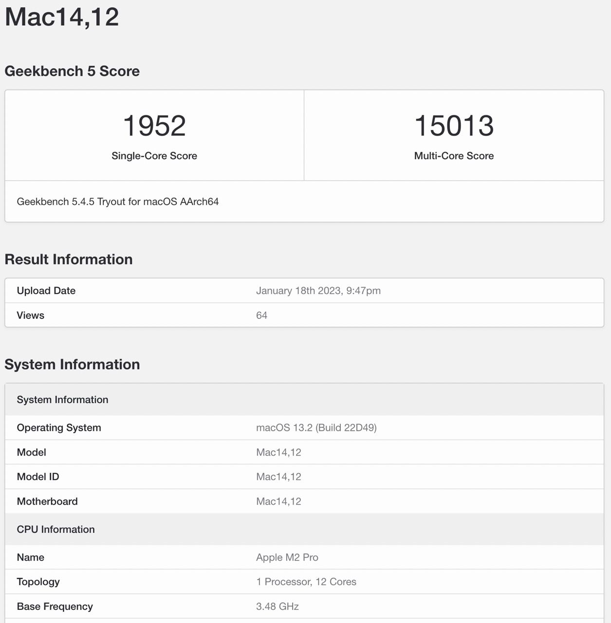 First Geekbench Scores for New Mac Mini With M2 Pro Surface, Beats M1 ...