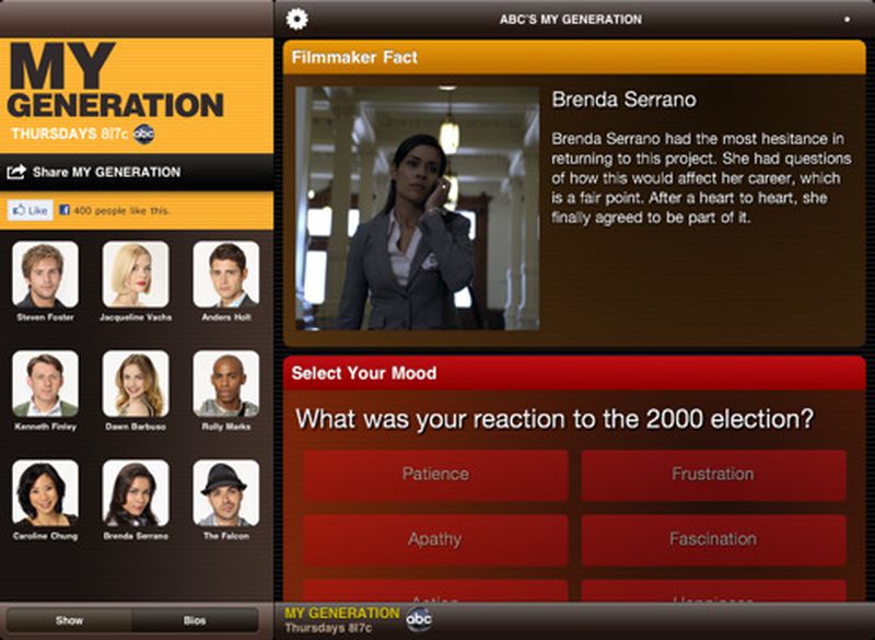 ABC Rolls Out iPad App for Interacting With 'My Generation' TV Episodes ...