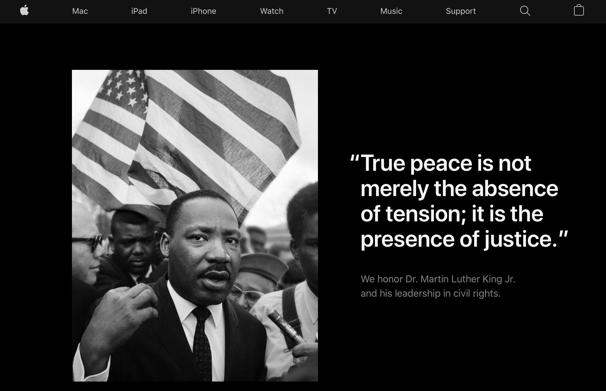 Apple and Tim Cook Commemorate Dr. Martin Luther King, Jr. - MacRumors