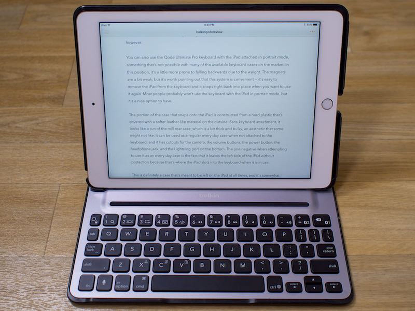 Belkin Qode Ultimate Pro Keyboard Case Review - MacRumors