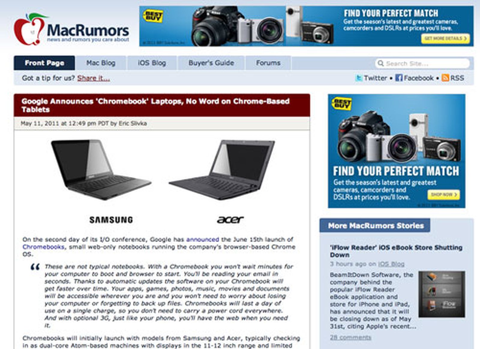MacRumors 2011 Redesign - MacRumors