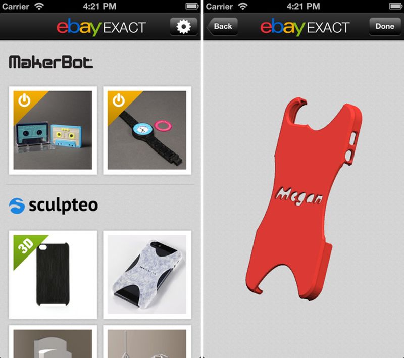 'eBay Exact' App Allows Users to Customize and Print 3D Items - MacRumors
