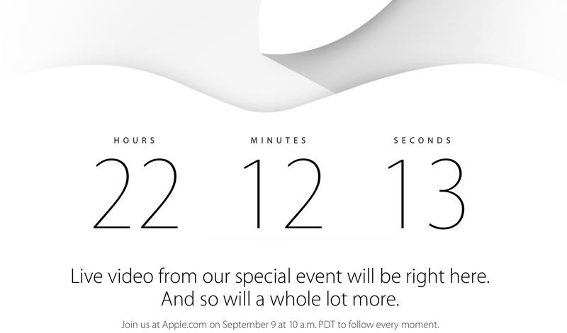 Apple Homepage Now Redirecting to Event Countdown Ahead of Tomorrow's ...