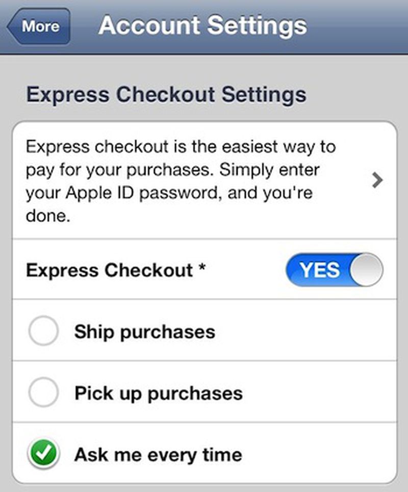 'Apple Store' iOS App Gains Support for Express Checkout, Advance Check ...
