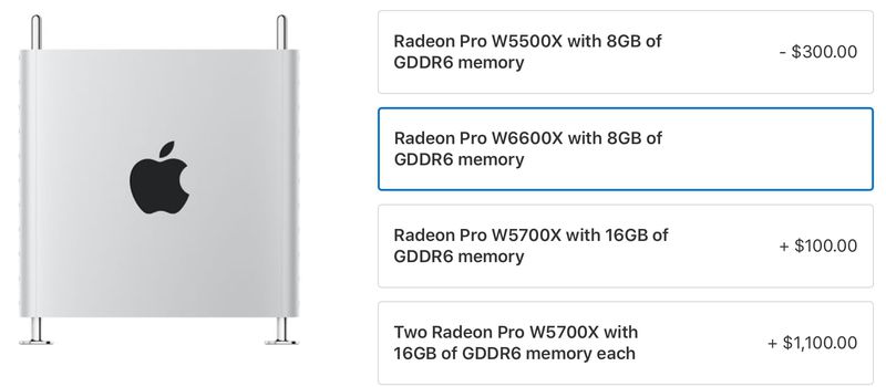Mac Pro Gains New AMD Radeon PRO W6600X GPU Upgrade Option - MacRumors