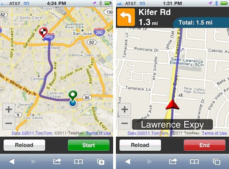 TeleNav Introduces Free HTML5 Browser-Based Navigation Service - MacRumors