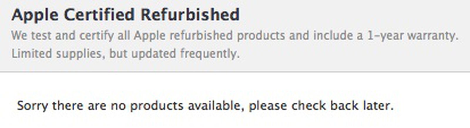 Apple's Online Refurb Store Outage Reaches Third Day [Updated] - MacRumors