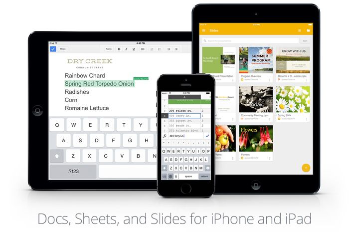 Google Launches New 'Slides' iOS App, Updates Docs and Sheets With ...