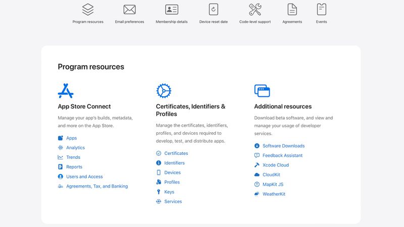 Apple Gives Developer Account Page a Design Refresh - MacRumors