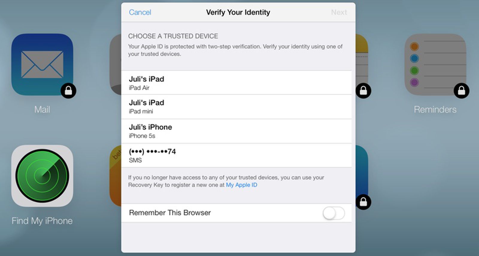 iCloud.com Now Utilizing Two-Factor Authentication - MacRumors
