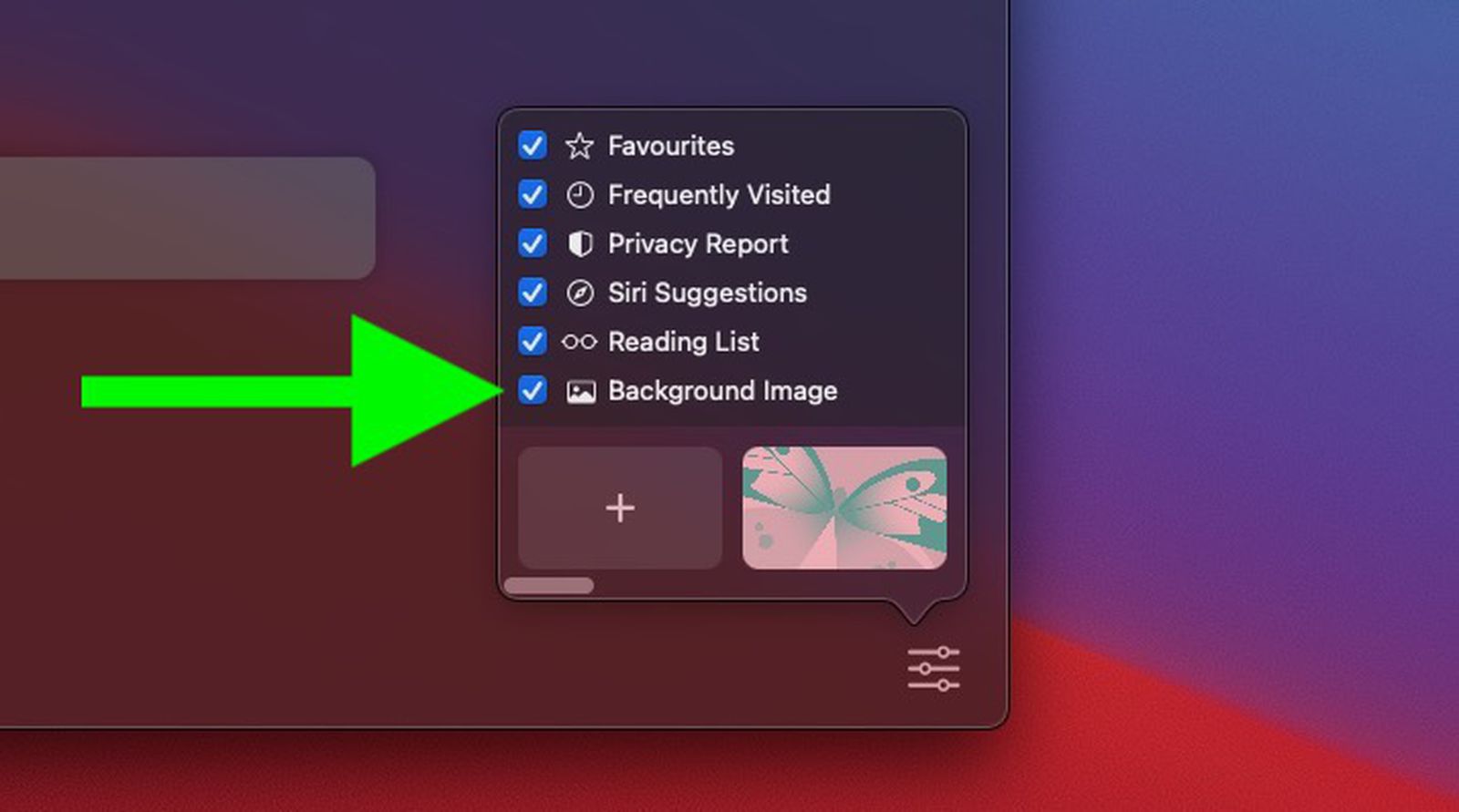 How to Add a Start Page Wallpaper in macOS Safari 14 - MacRumors