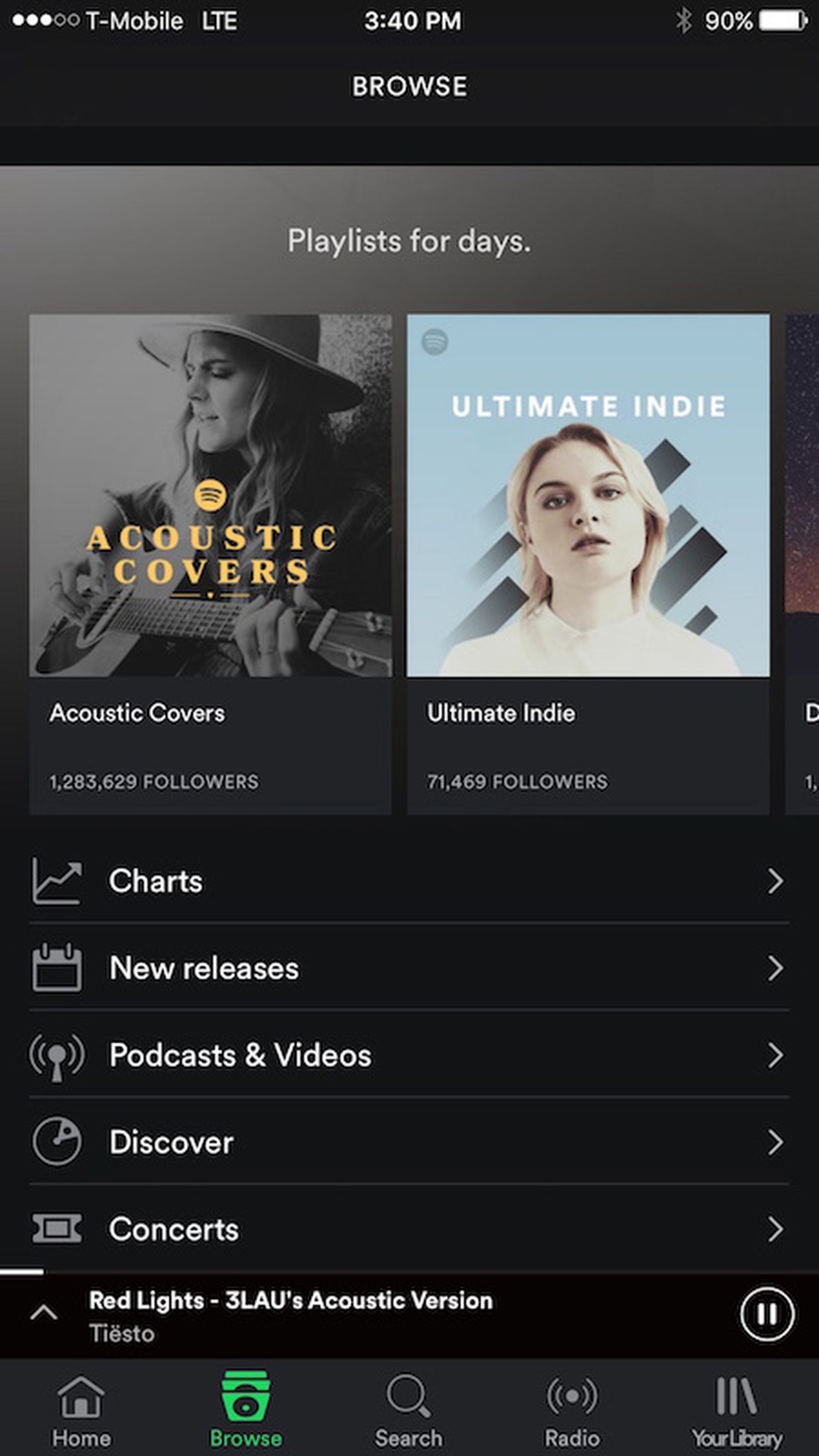 Spotify Replaces Hamburger Menu With Navigation Bar on iPhone - MacRumors