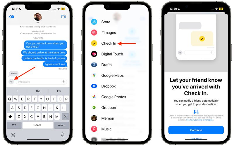 iOS 17: How to Use Apple's Check In Feature in Messages - MacRumors