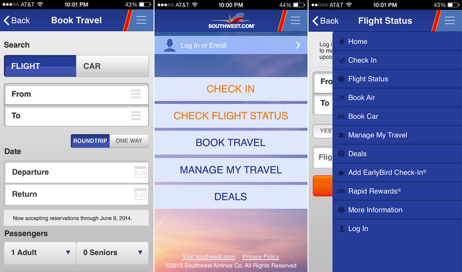 Southwest Airlines Updates iOS App with Redesigned Navigation, Airport ...