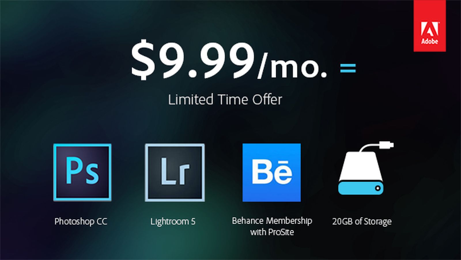 Adobe Offering Photoshop CC and Lightroom for $9.99/Month to Current ...