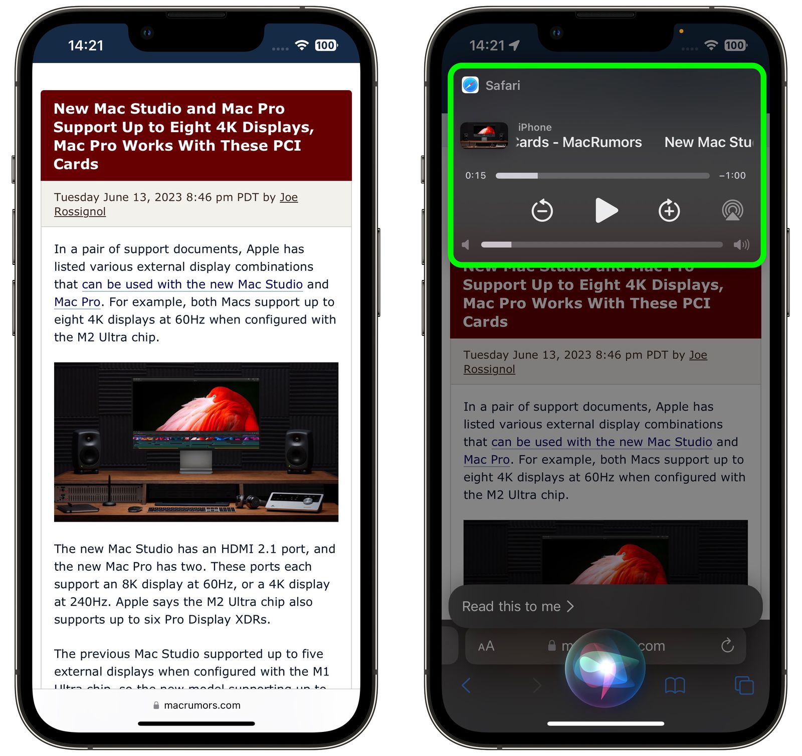 iOS 17: How to Get Siri to Read Web Articles to You - MacRumors