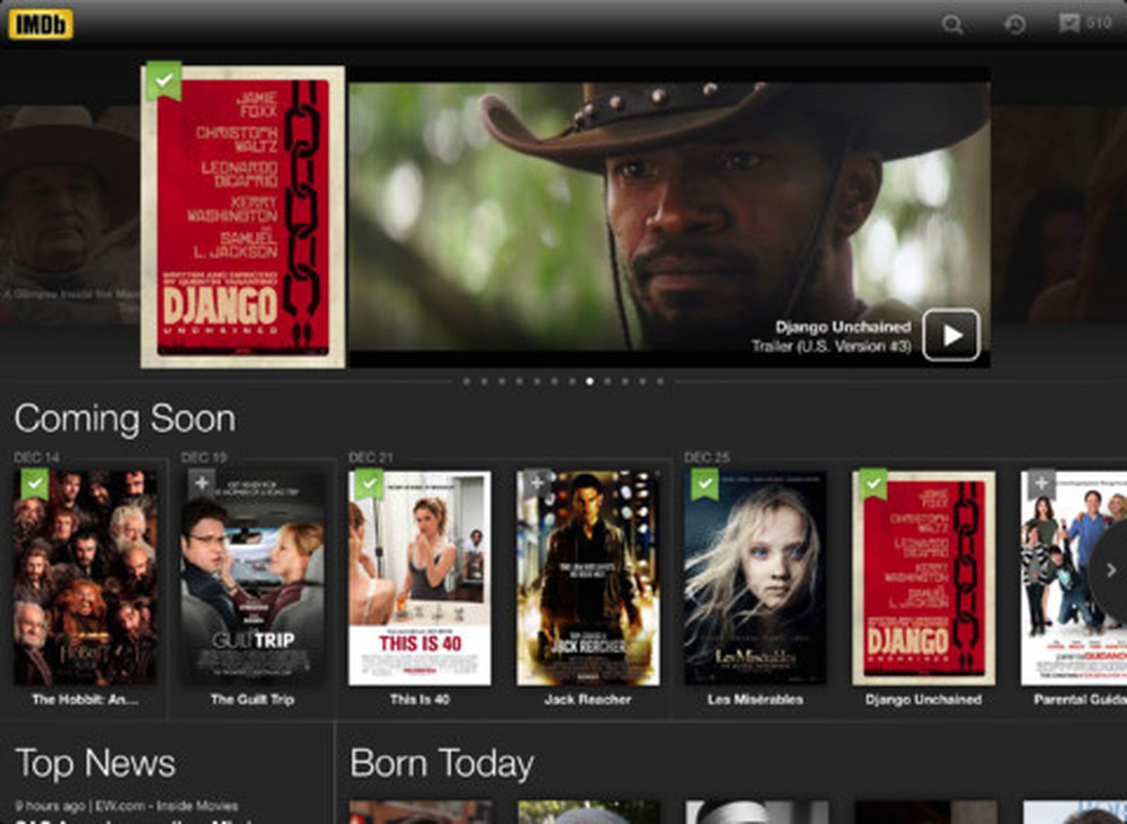 IMDb Updates iPad App with Complete Redesign - MacRumors