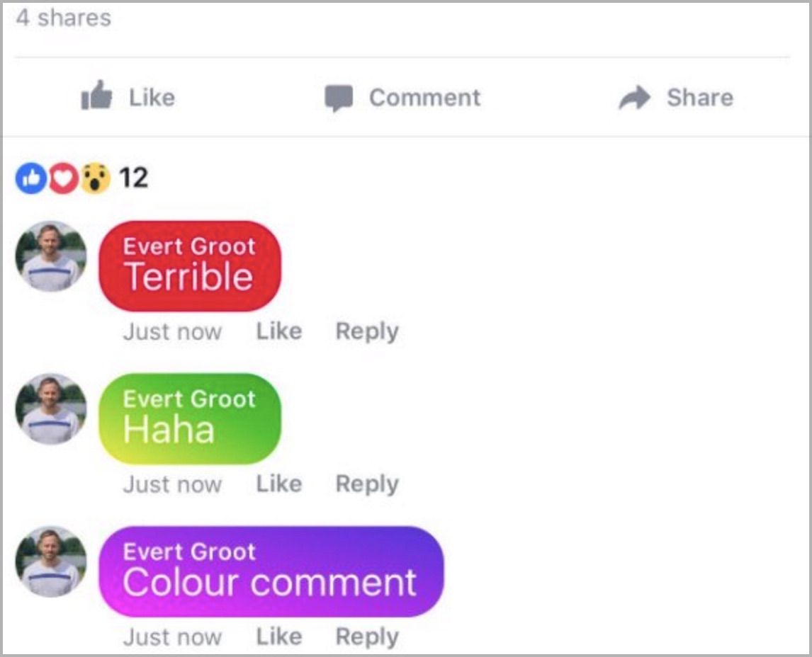 Facebook Testing Customizable Colored Comments on Mobile Devices ...