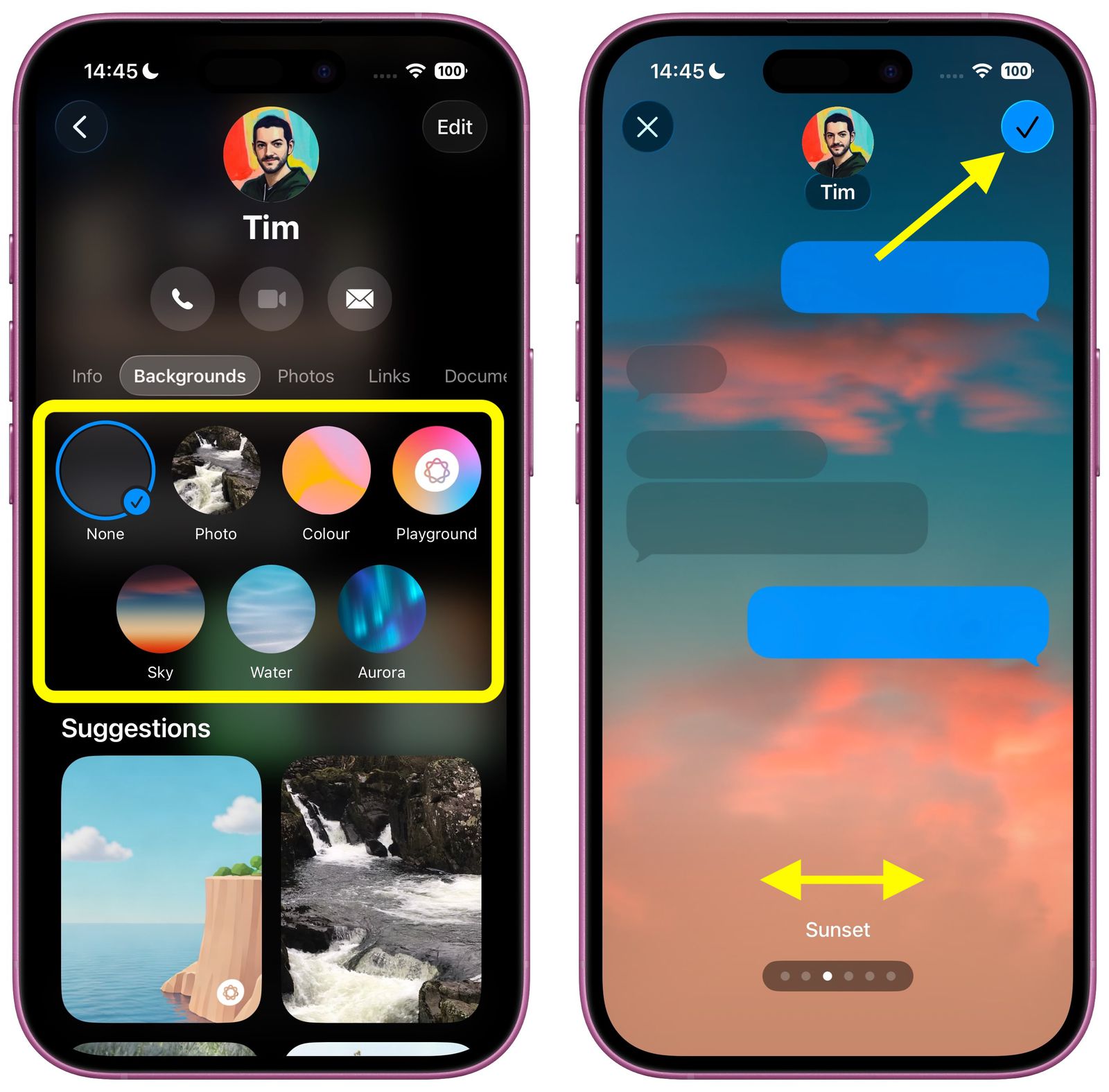 Add Custom Backgrounds to Messages in iOS 26 - MacRumors