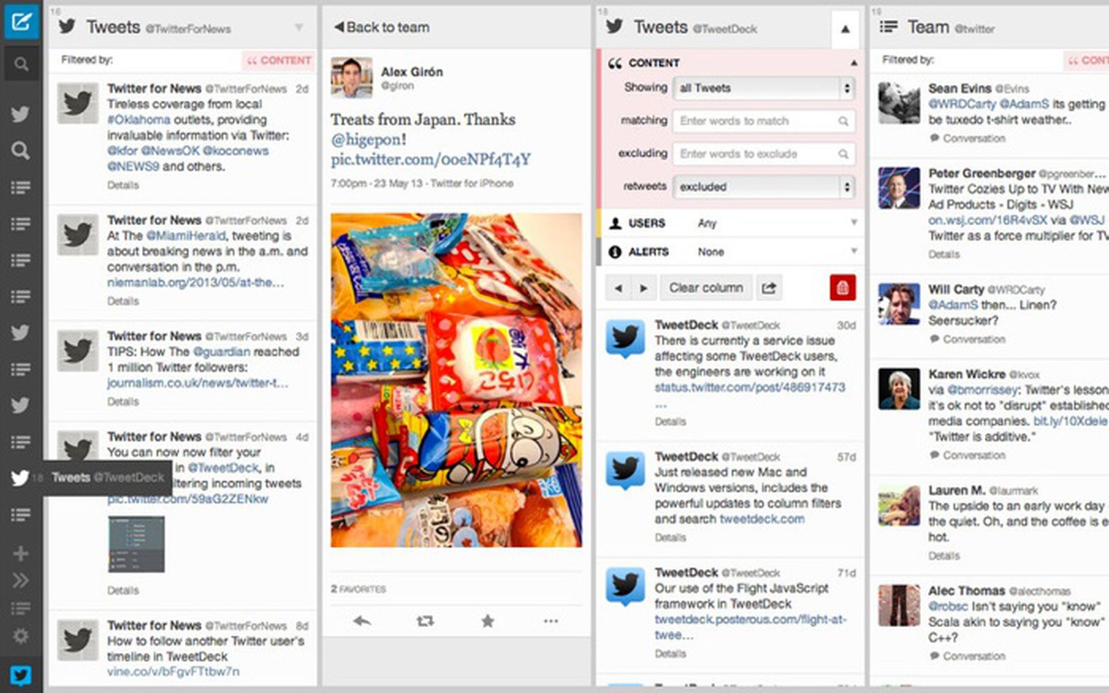TweetDeck for Mac Updated with New Sidebar Design - MacRumors