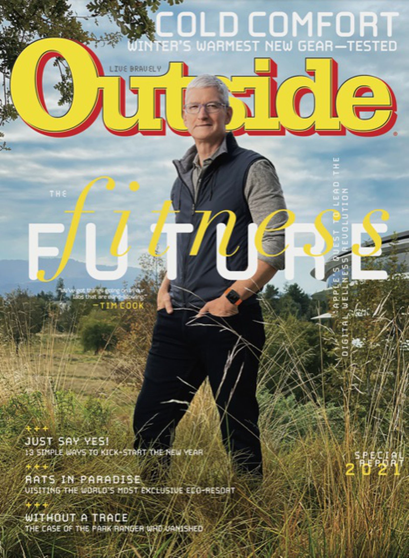 Tim Cook Featured on Outside Magazine Cover, Talks Health and Wellness ...