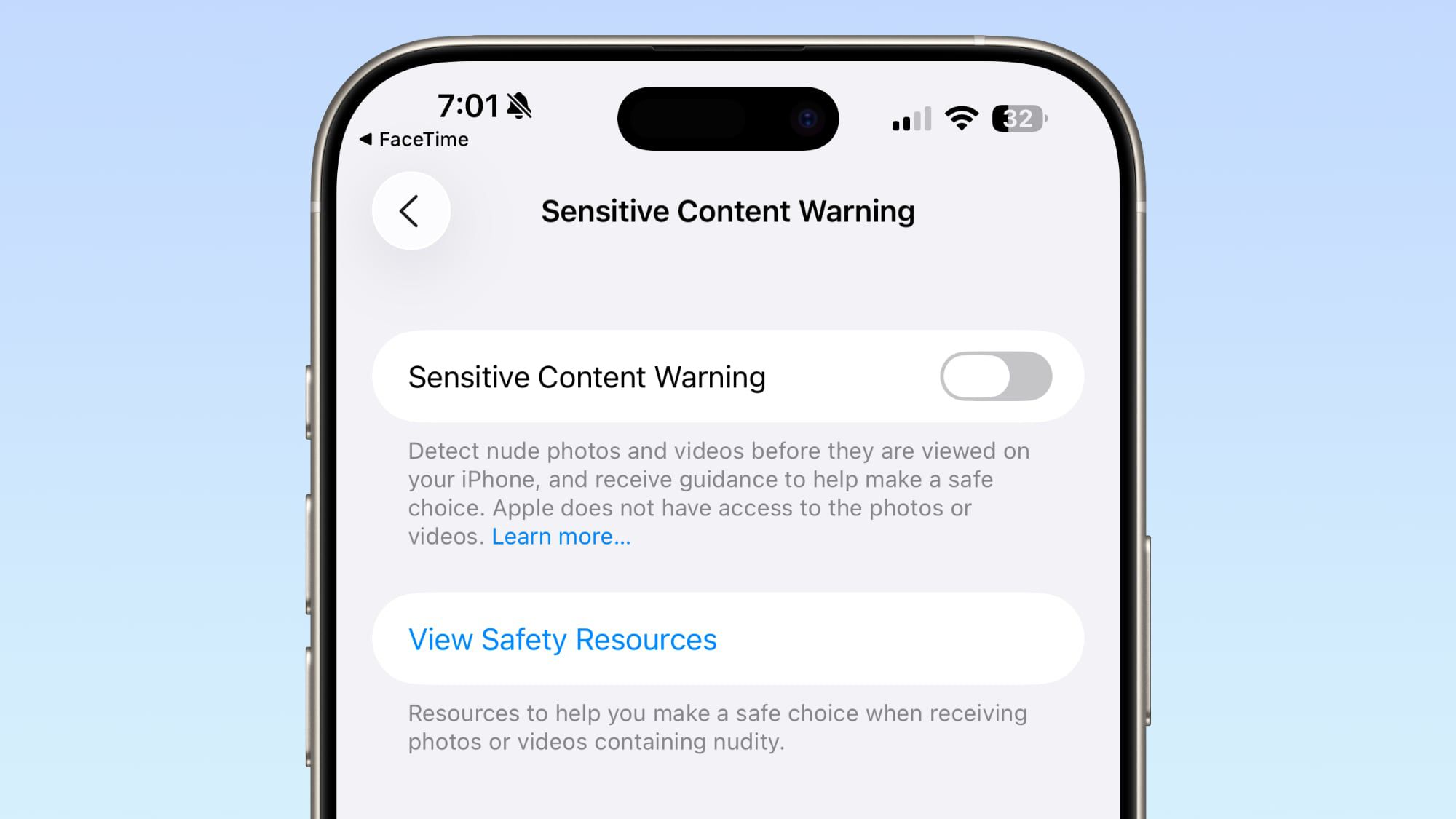 iOS 26: Enable Sensitive Content Warnings for FaceTime - MacRumors