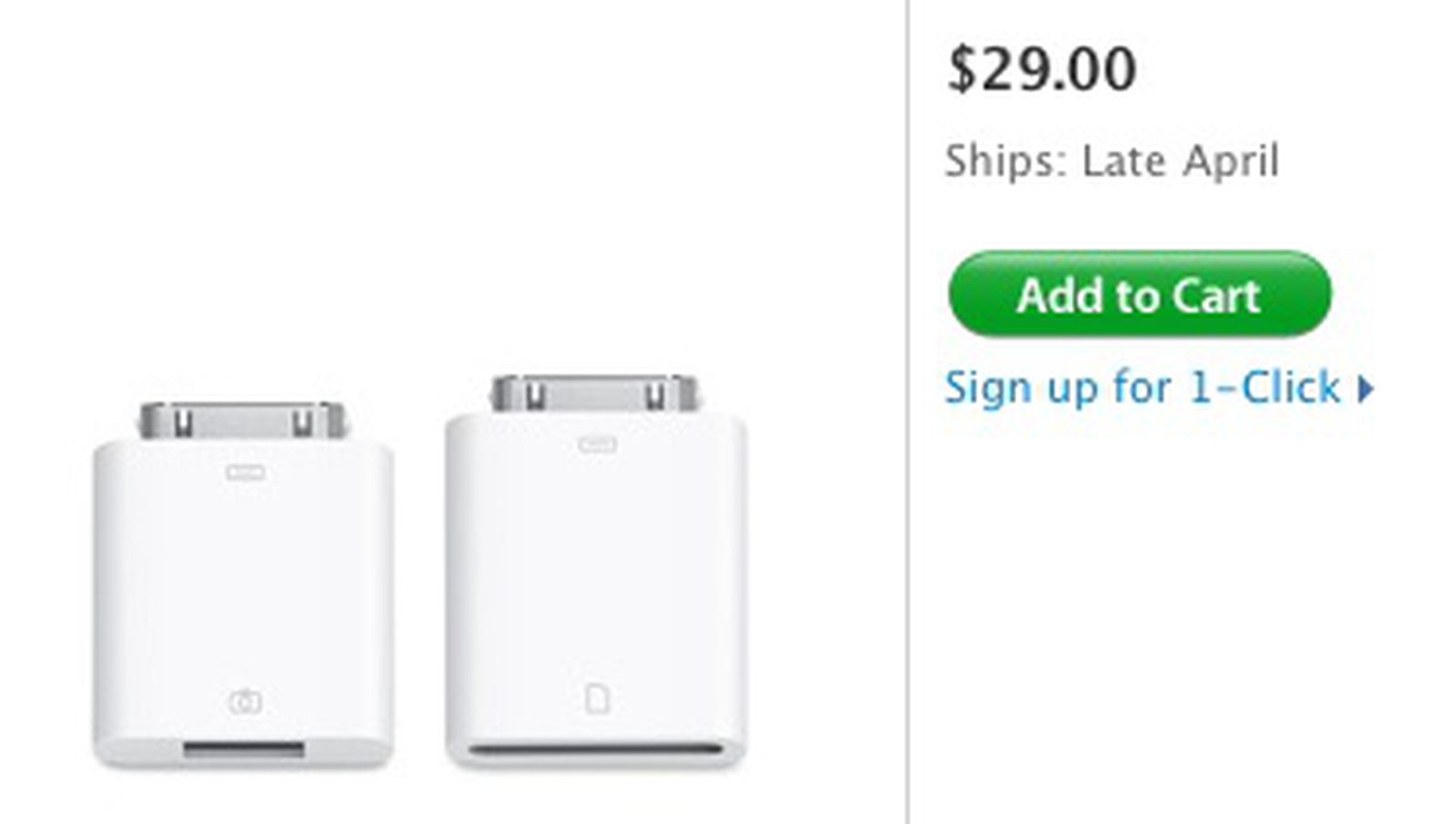 iPad Camera Connection Kit Shipping in Late April - MacRumors