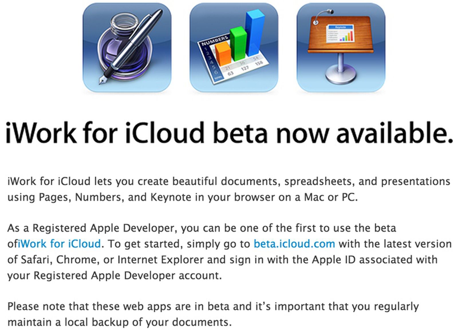 Apple Continues Rolling Out iWork for iCloud Beta Invites - MacRumors