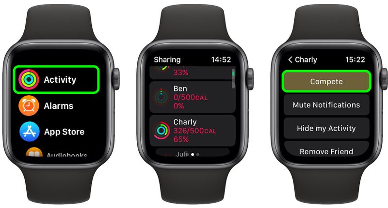 How to Share Your Activity on Apple Watch and Compete With Friends ...