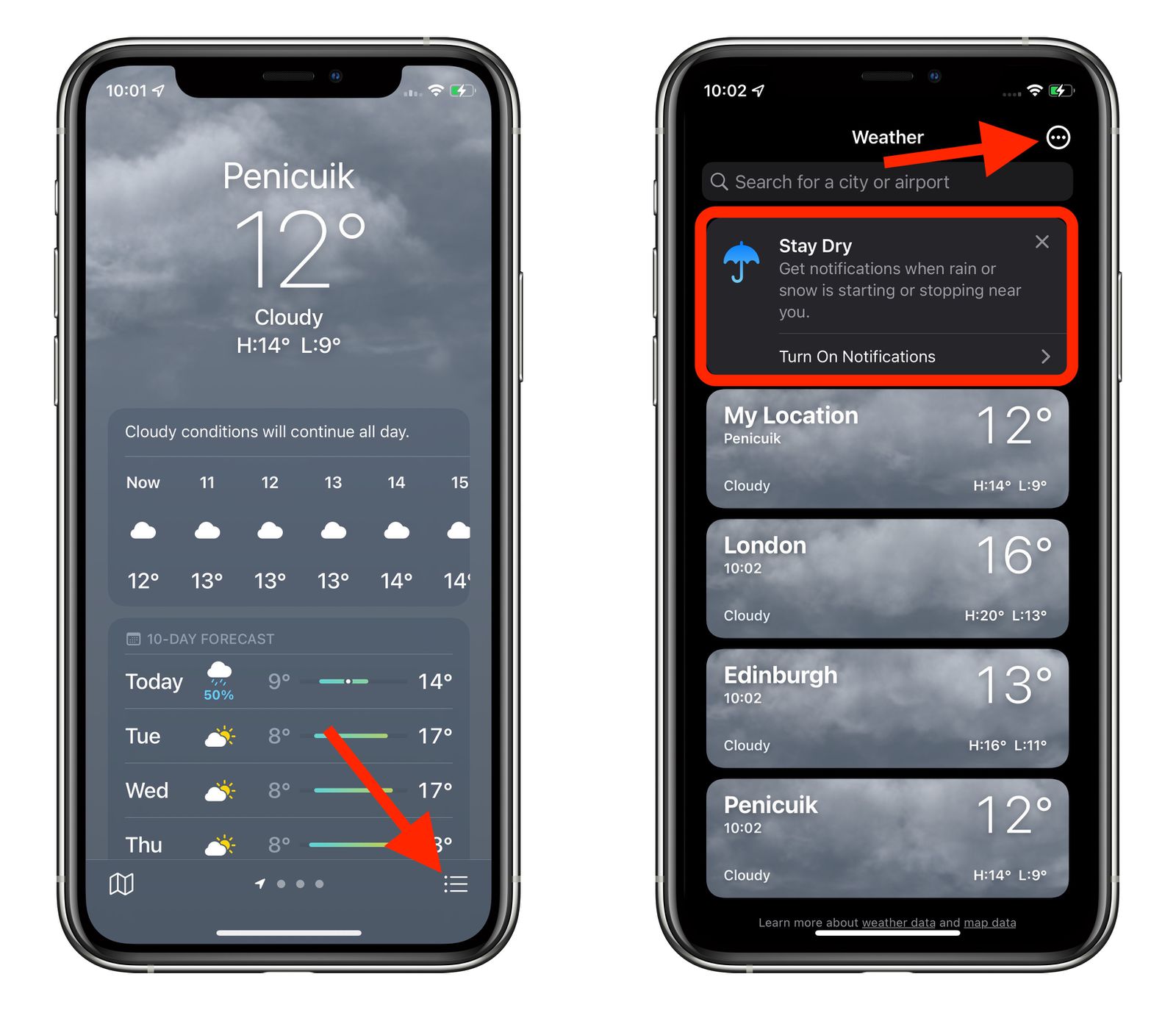 iOS 15: How to Get Weather Notifications on Your iPhone - MacRumors