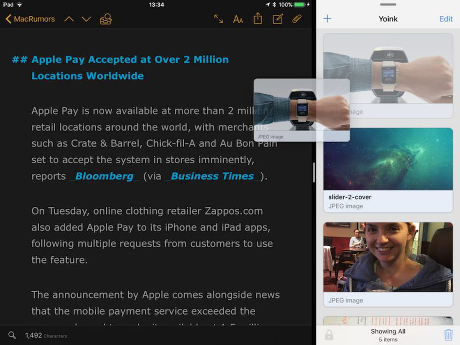 Popular Drag and Drop Mac App 'Yoink' Now Available for iOS - MacRumors