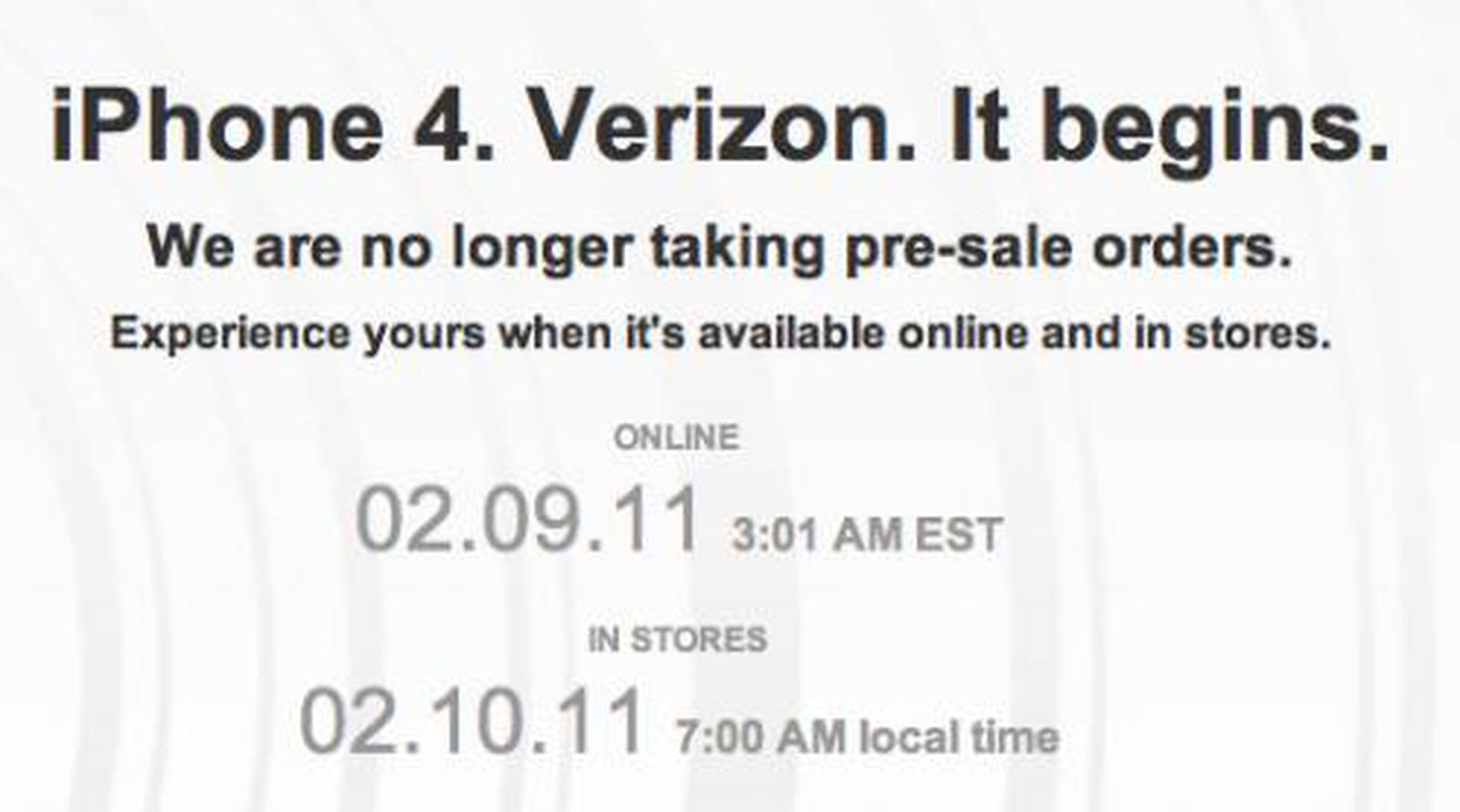 Verizon Sells Out of iPhone Pre-Orders - MacRumors