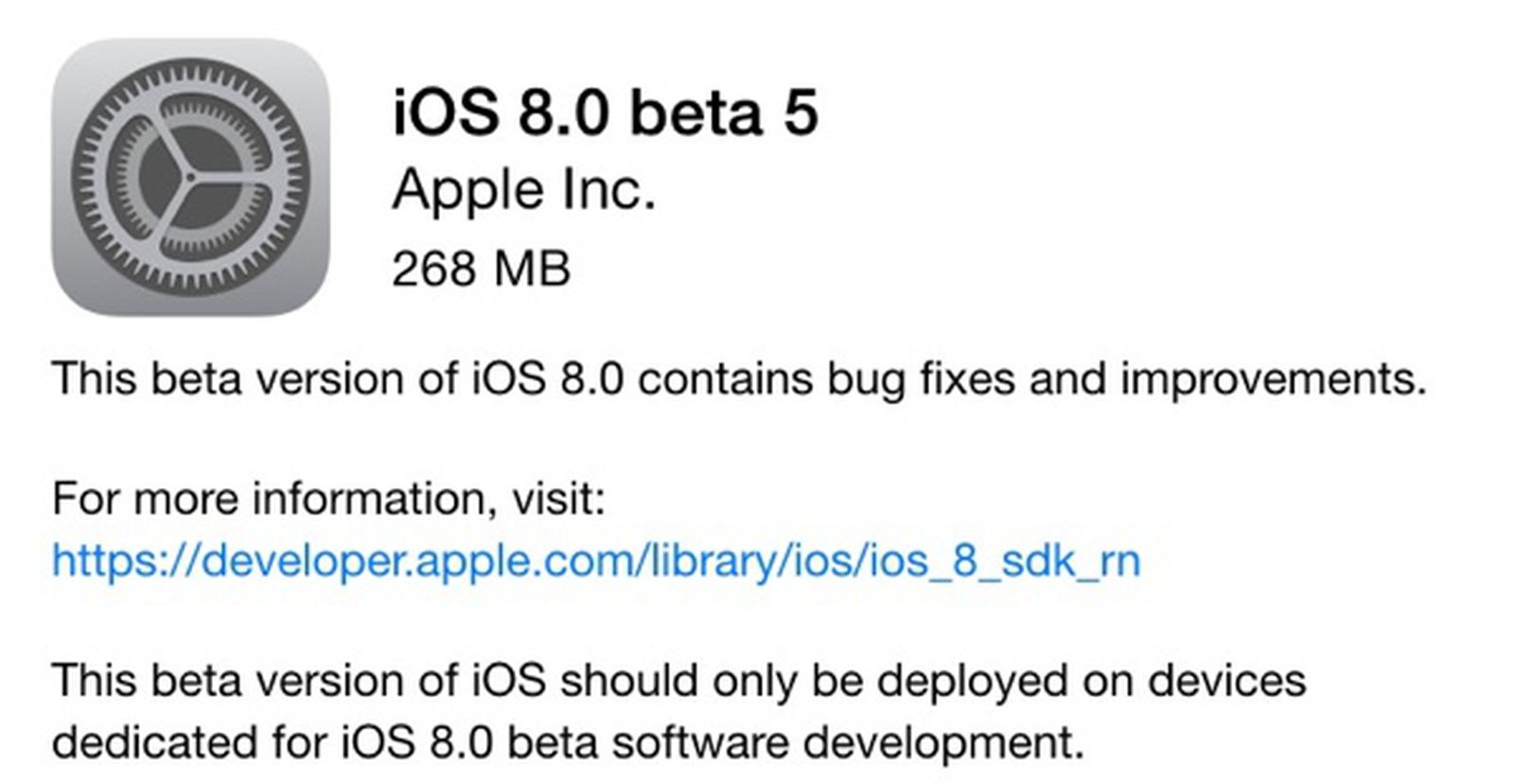 Apple Releases iOS 8 Beta 5 to Developers - MacRumors