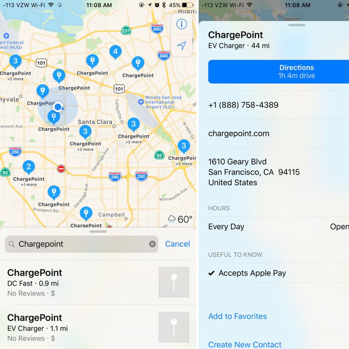 Chargepoint Map Item No