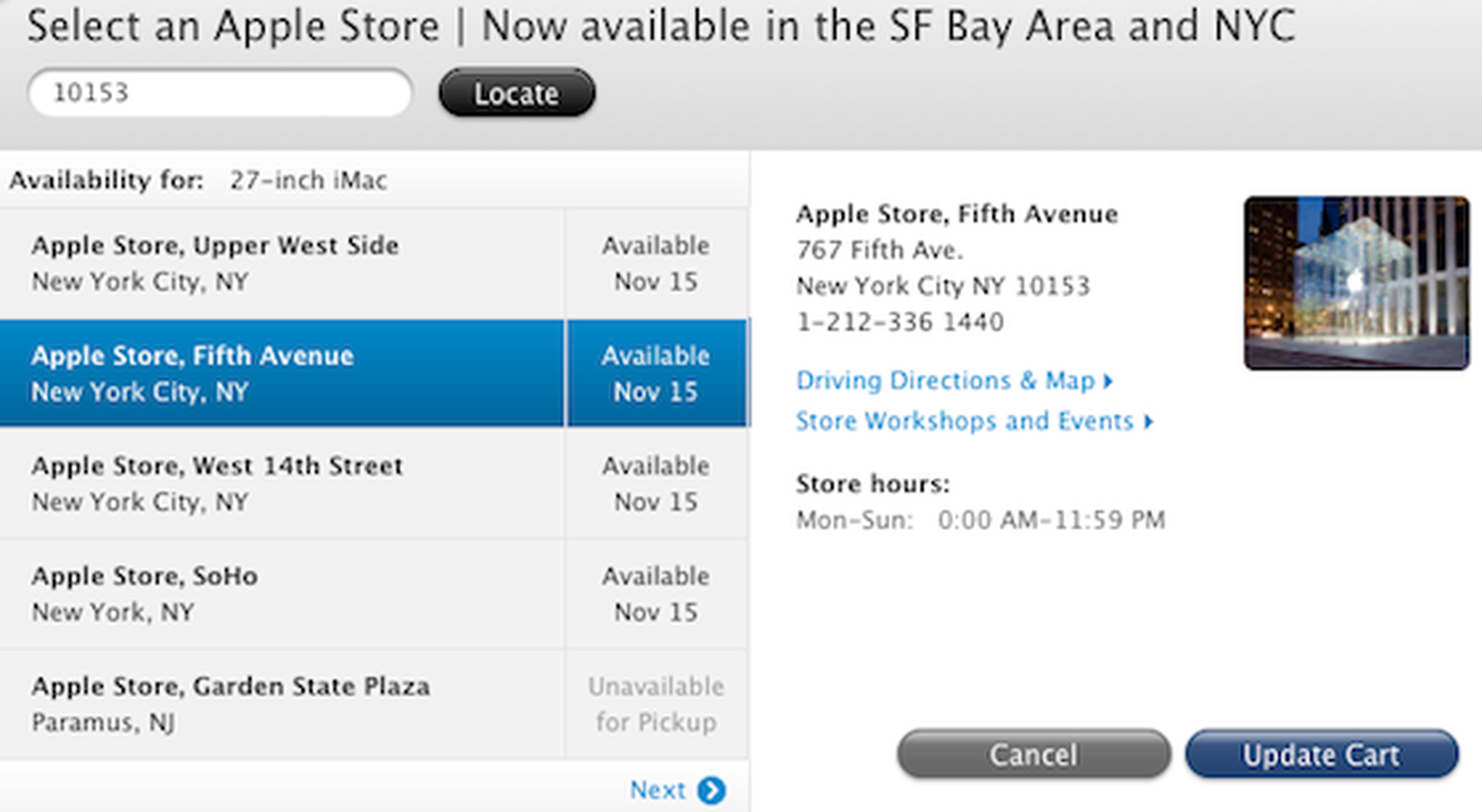 In-Store Pickup for Apple Online Store Orders Expanded to New York City ...