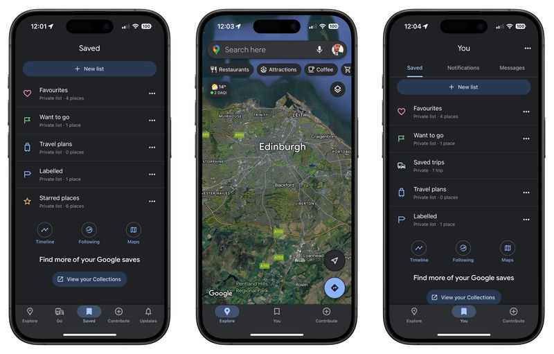 Google Maps Loses Two Tabs Out of Five in Bottom Bar Redesign - MacRumors